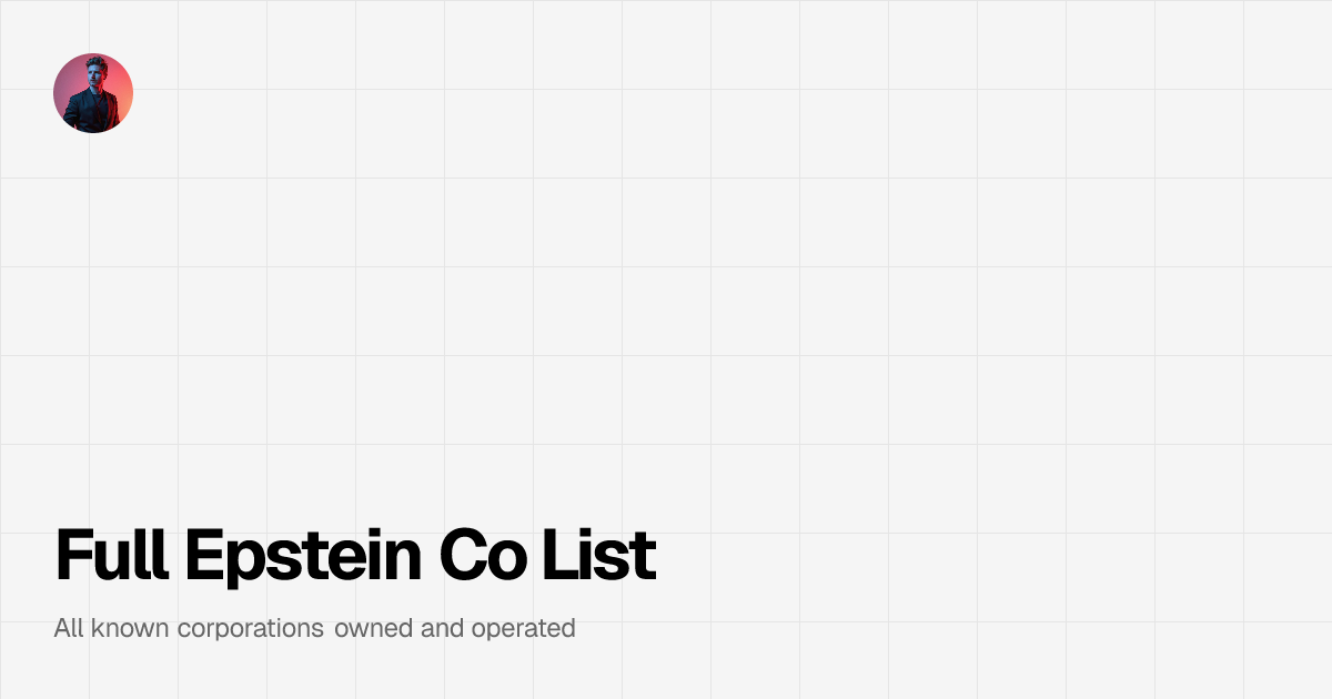 Full Epstein Co List | Stephen M. Walker II