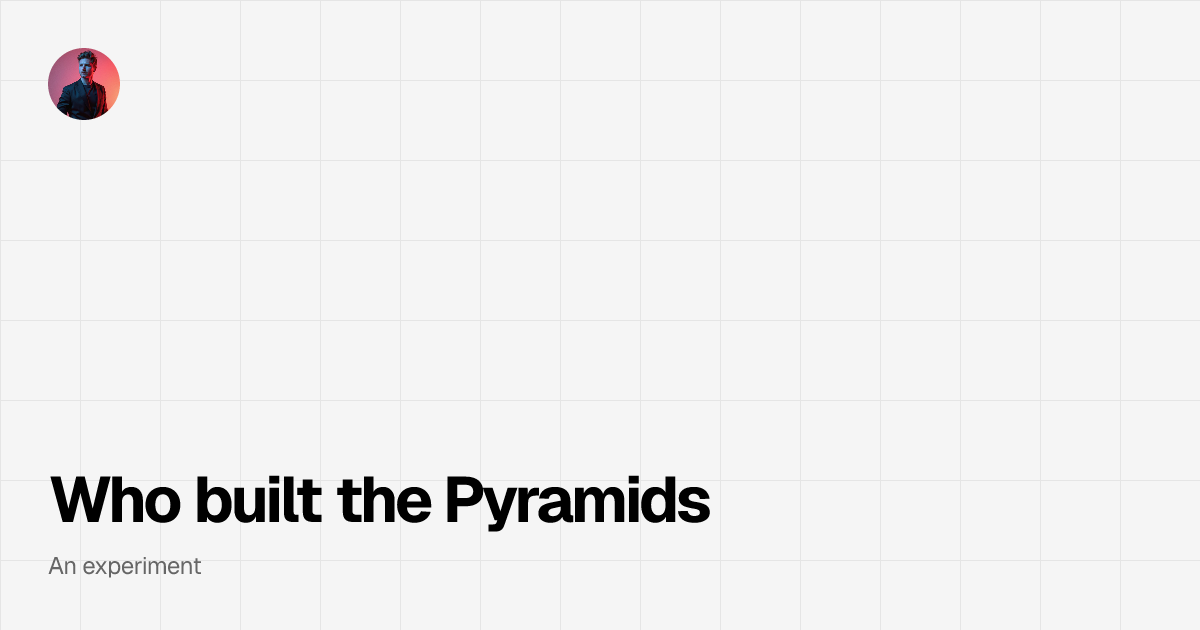 Who built the Pyramids | Stephen M. Walker II