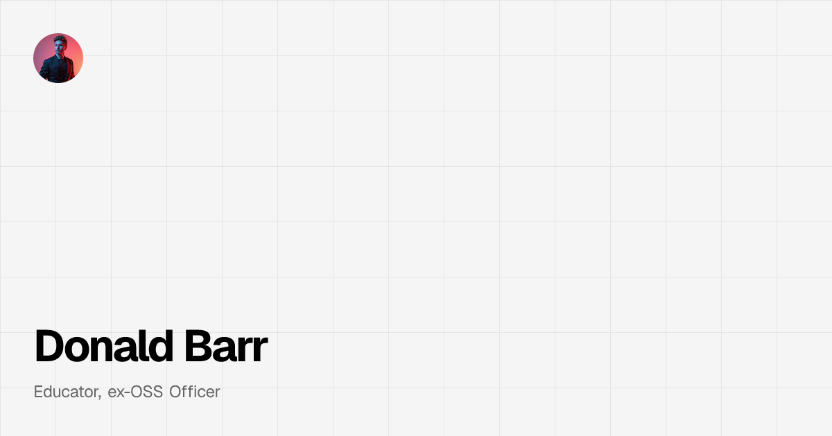 Donald Barr | Stephen M. Walker II
