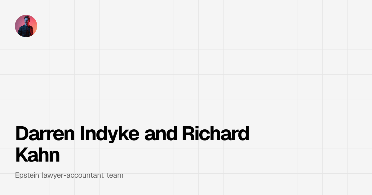 Darren Indyke and Richard Kahn | Stephen M. Walker II